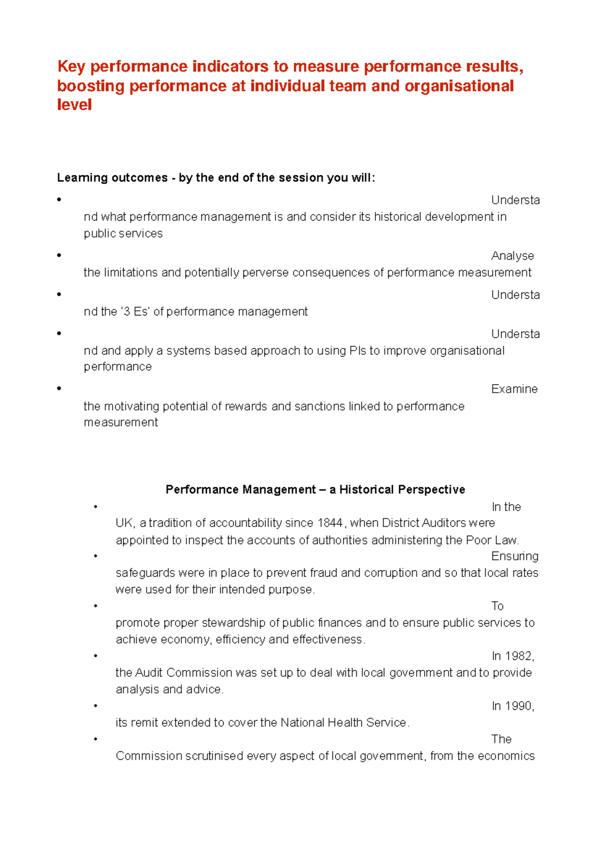 Key performance indicators to measure performance results, boosting ...