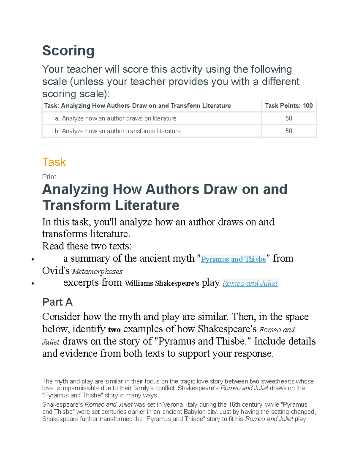 English unit activity love and conflict - Education - UoN - Studocu