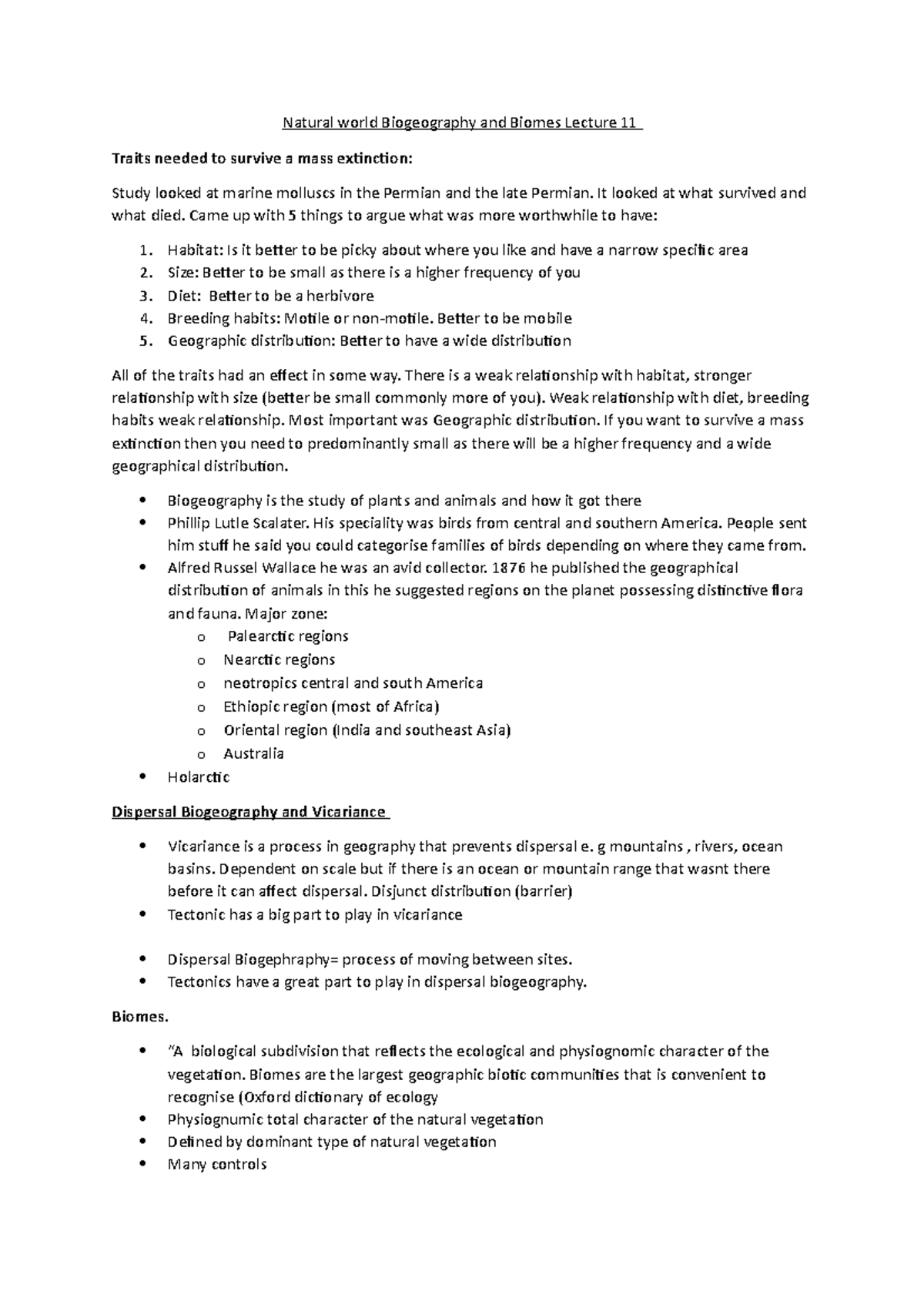Natural world Biogeography and Biomes Part 1 - Natural world ...