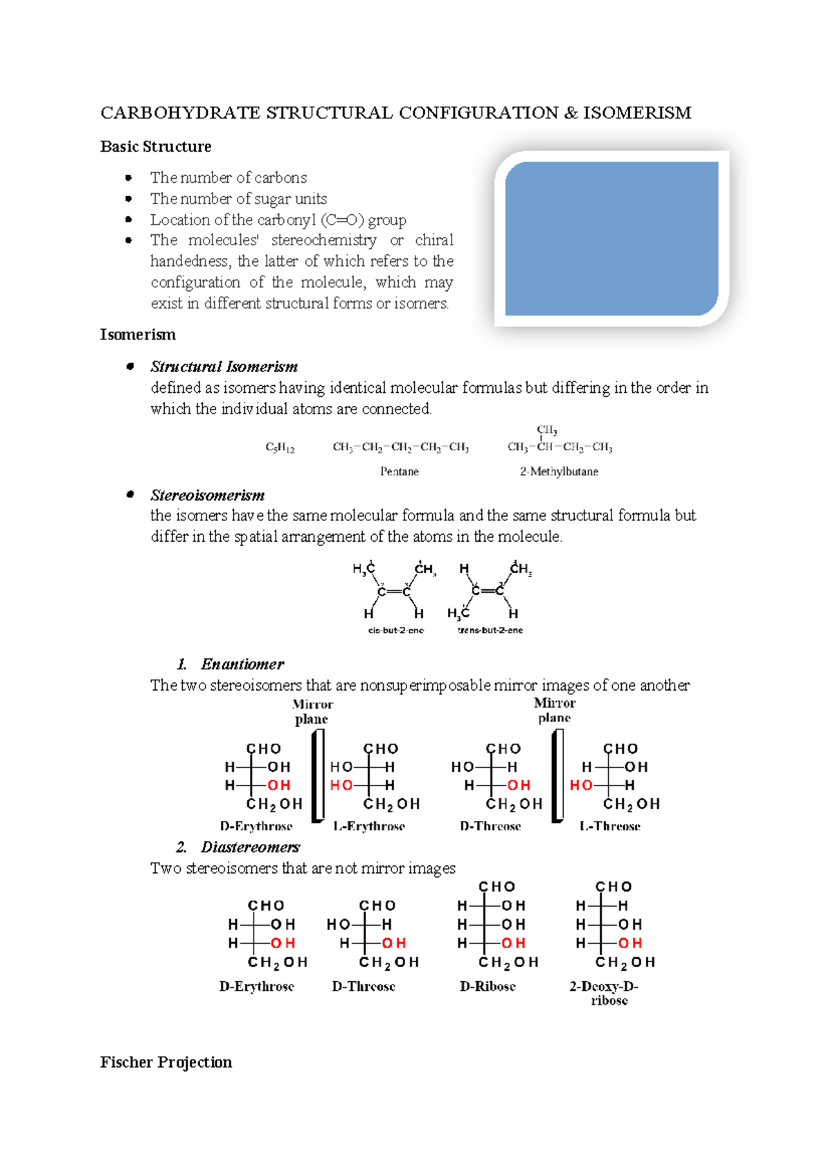 Carbohydrate Structural Configuration - CARBOHYDRATE STRUCTURAL ...