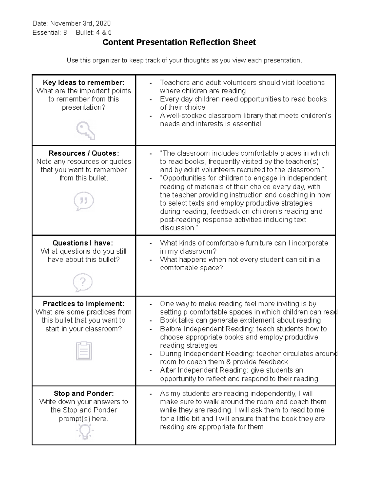 Essential 8- Bullets 4 & 5 - Date: November 3rd, 2020 Essential: 8 ...