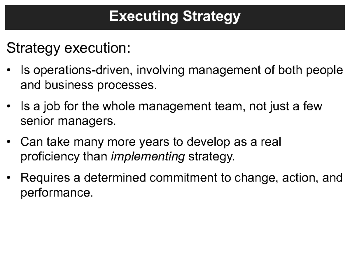 Chapter 10 - Organizational strategy - MGMT4P90 - Executing Strategy ...