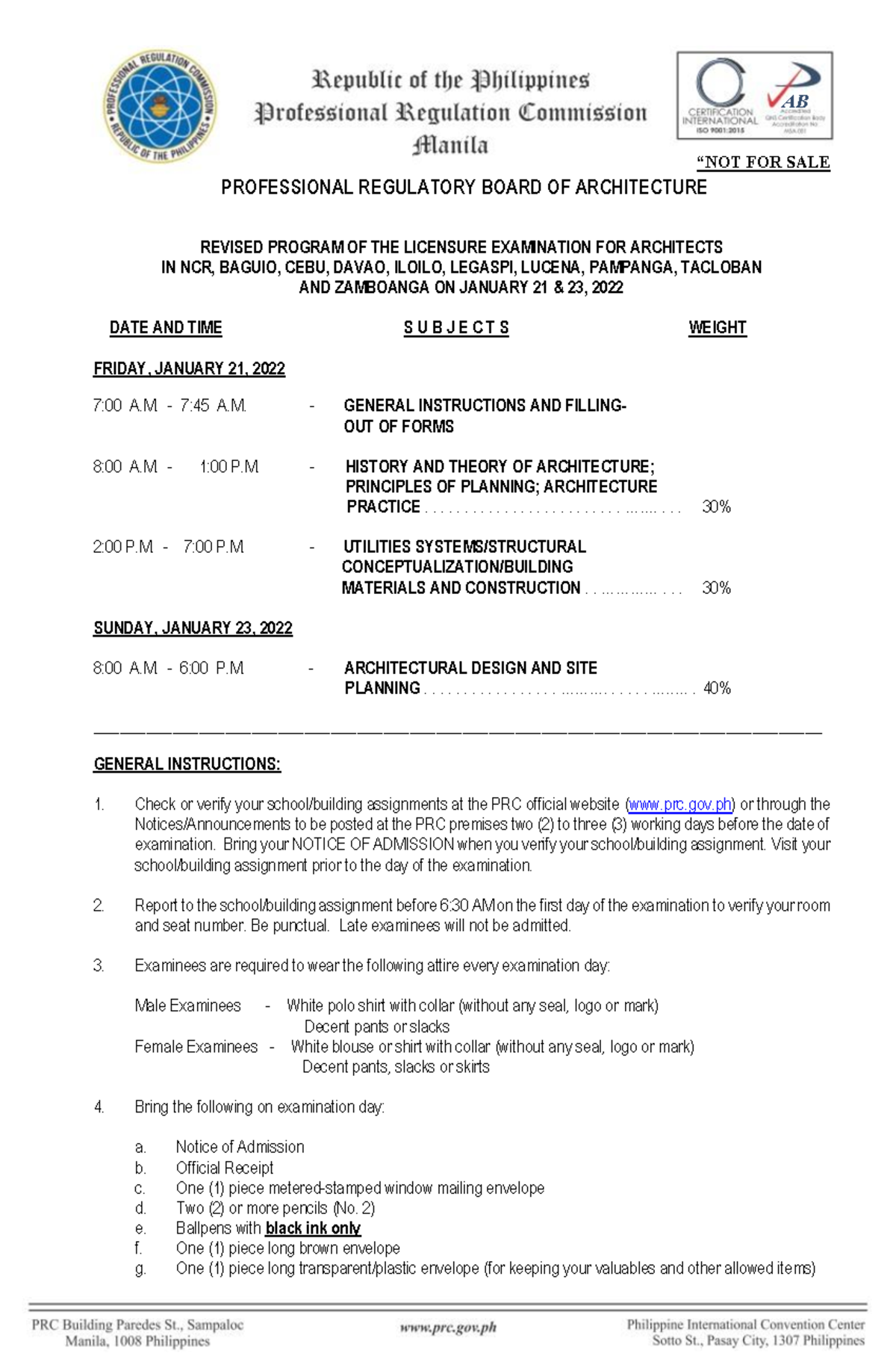 Revised Program LEA January 21 & 23, 2022 - AB “NOT FOR SALE ...