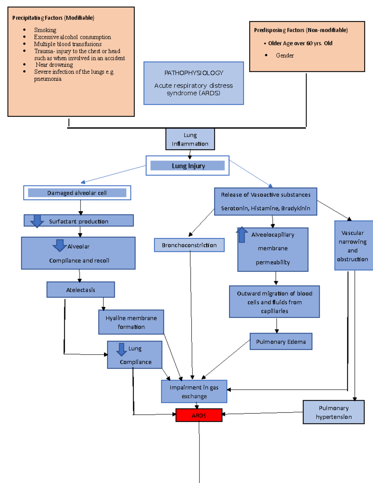ARDS Pathophysiology - Predisposing Factors (Non-modifiable) - Older ...
