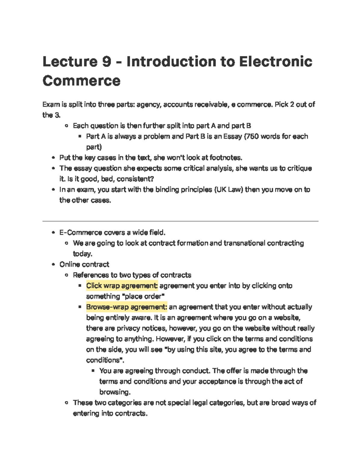 Lecture 9 - Introduction to Electronic Commerce - Le c t u re 9 - I n t ...