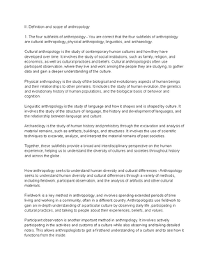Module 2 Anthropological Fieldwork - Cultural Anthropology – M ...