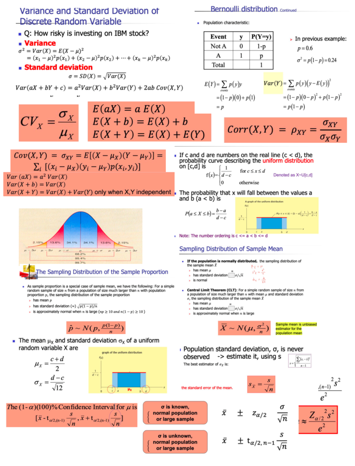 2500 Finals Cheatsheet - Derivative Securities - residuals MSE S2 MSE ...