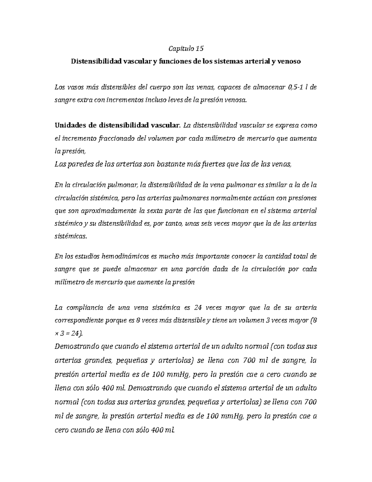 Capitulo-15-fisio - Resumen Guyton e Hall - Fisiologia medica 13 ed. - Capitulo vascular y ...