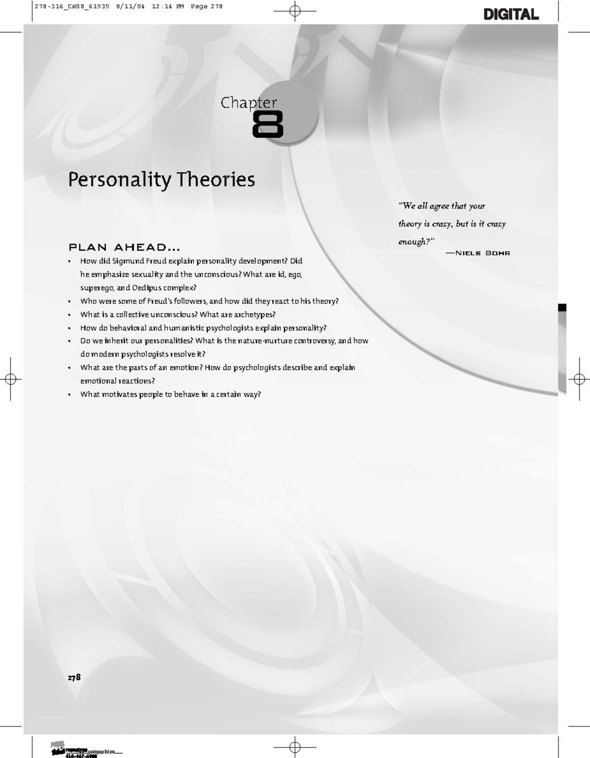 Personality theories - Useful and helpful material - Chapter 8 Personality Theories “We all ...