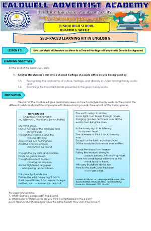 Types of Stylistics - ENG 434 MODULE 1 UNIT 3 TYPES OF STYLISTICS (I) CONTENTS 1 Introduction 2 ...