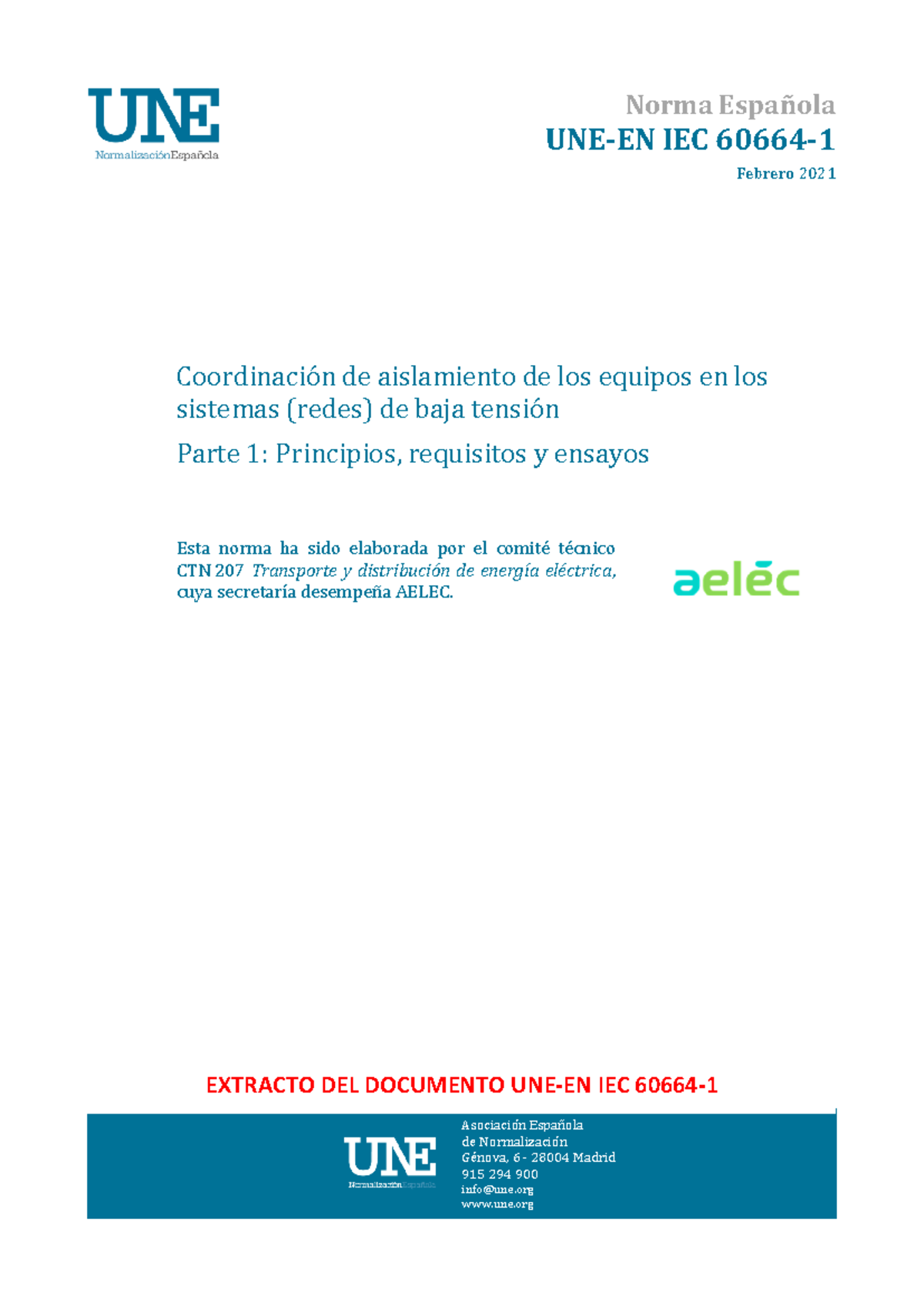 (EX)UNE-EN IEC 60664-1=2021 - Norma Española UNE-EN IEC 60664- 1 ...