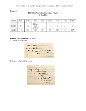 Lab Math, Solution Making, Tonicity, Microscopy and Data Visualization ...