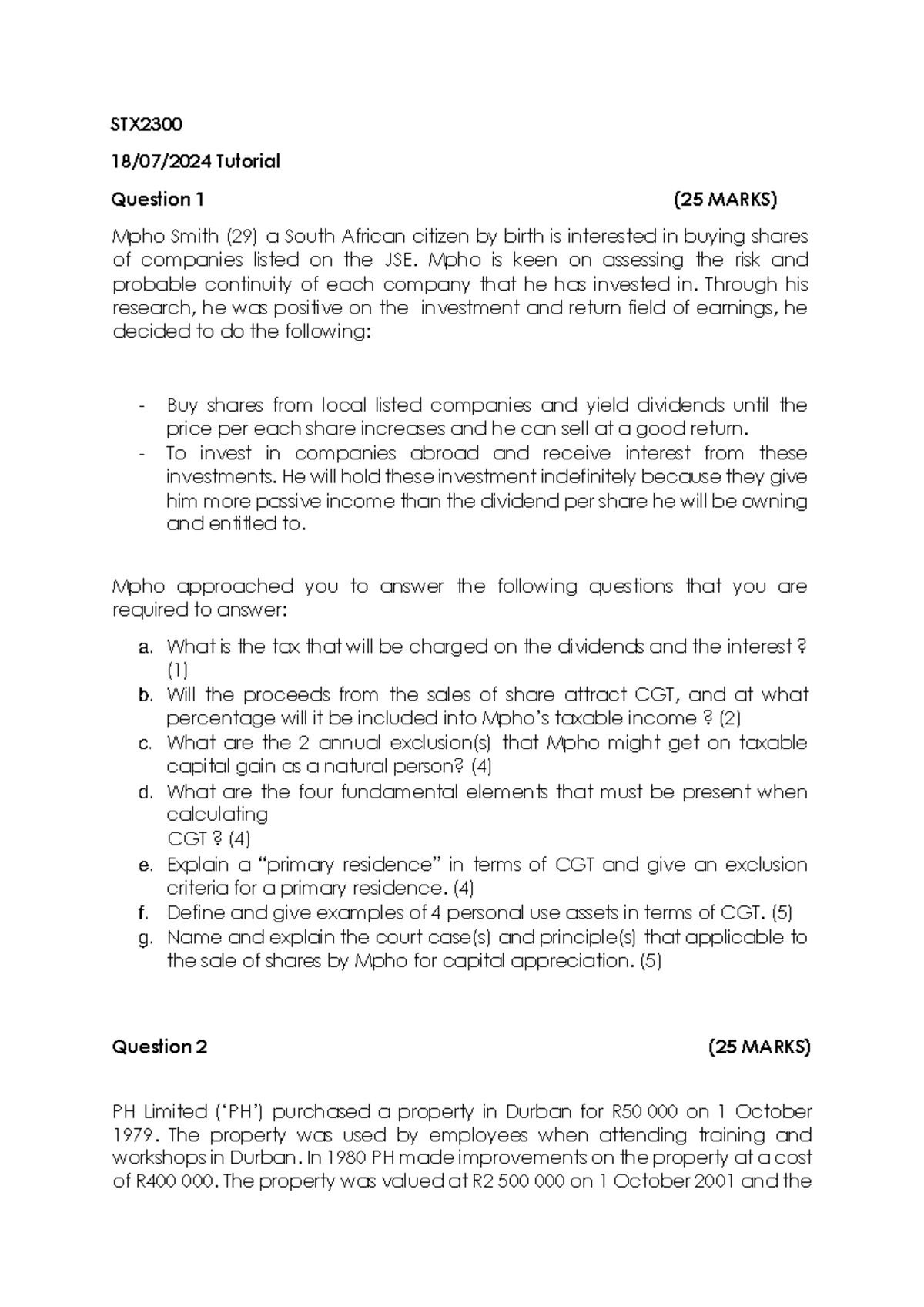 CGT Tutorial 18.07.2024 students copy - STX 18/07/2024 Tutorial ...