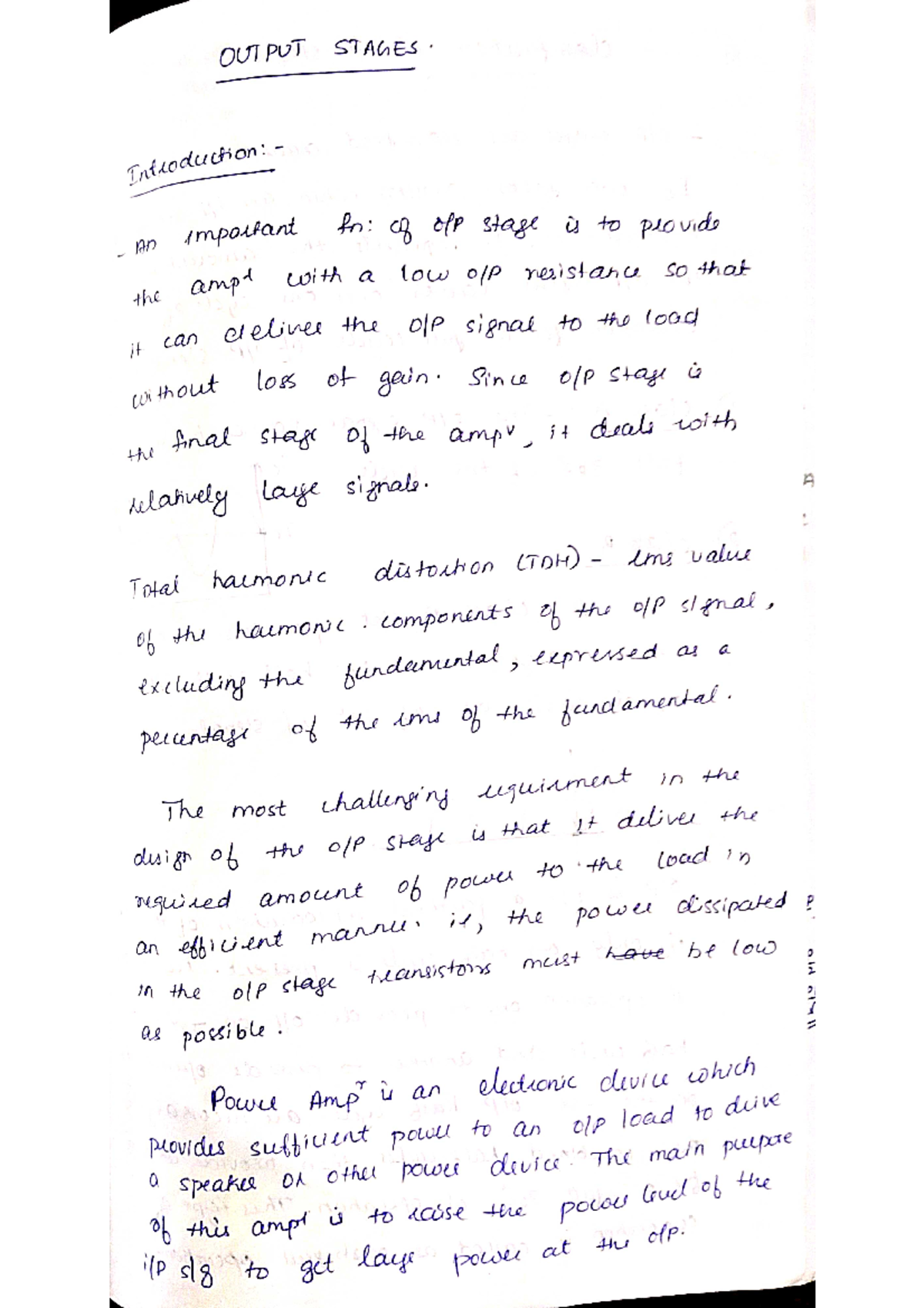 Power amplifiers - analog circuits complete notes - Analog Circuit ...