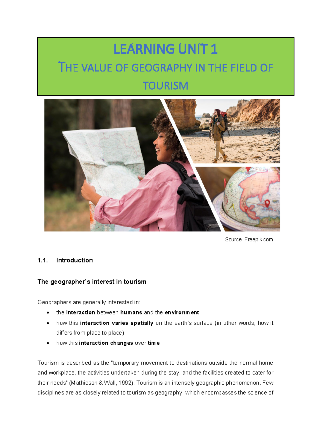 Learning units 1 - 3 PDF version - Source: Freepik 1. Introduction The ...