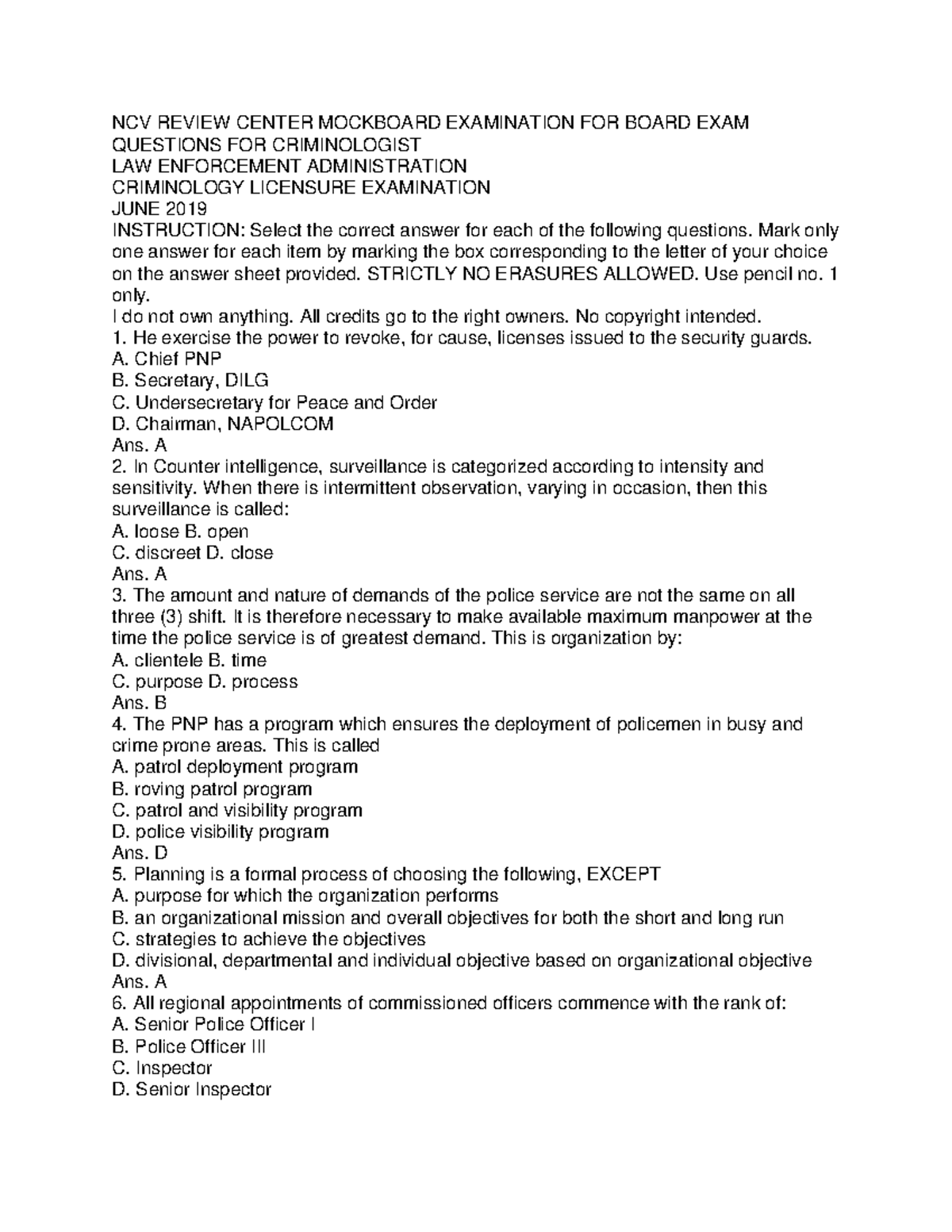 Scribd - study purposes - NCV REVIEW CENTER MOCKBOARD EXAMINATION FOR ...