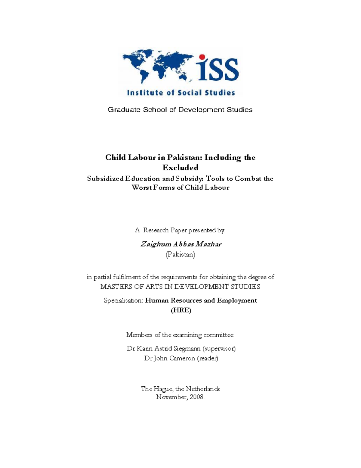 Graduate School of Development Studies S - Graduate School of ...