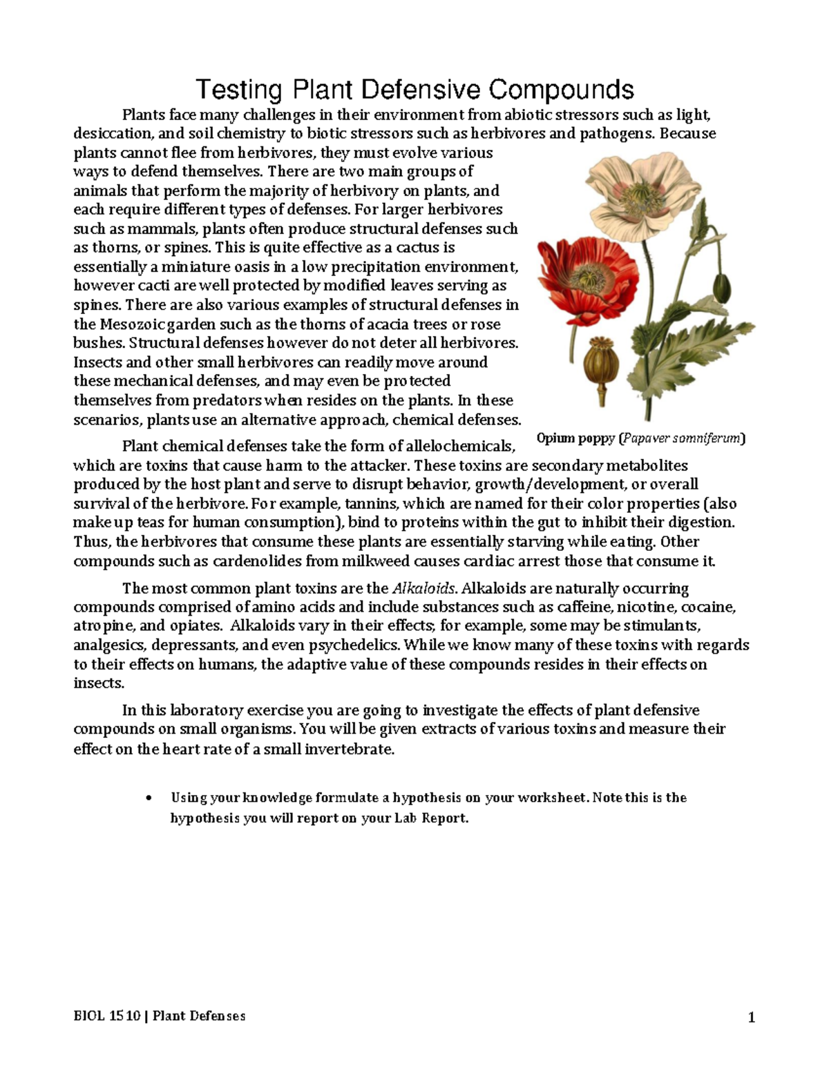 04 Lab Manual Plant Defensive - Warning: TT: undefined function: 32 ...