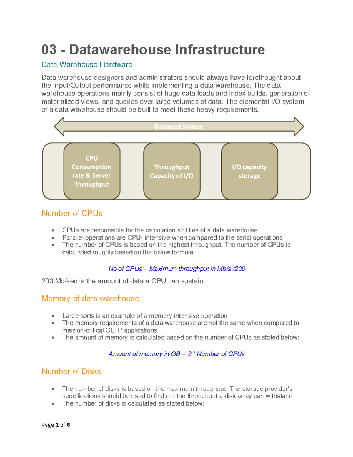 03 - Datawarehouse Infrastructure School of Graduate Studies - 03 ...