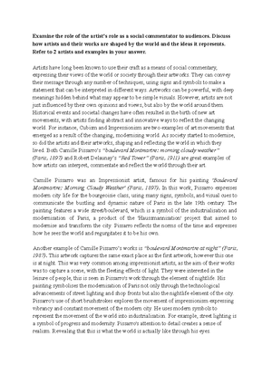 Year 11 5 mark question Agnes Denes - 5 Mark question Example Identify ...