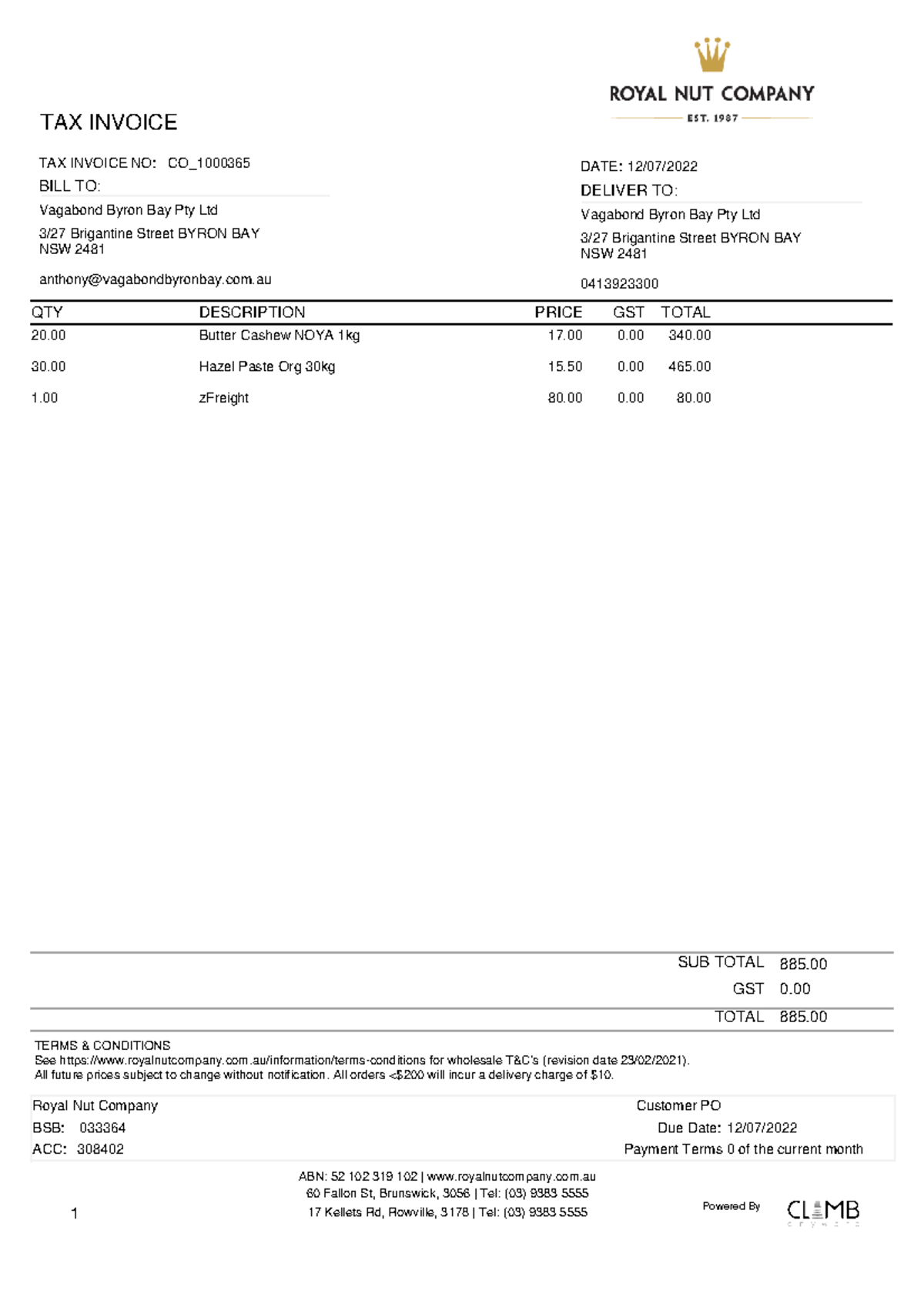CO 1000365 invoice - A study of company statements and reporting. - TAX ...