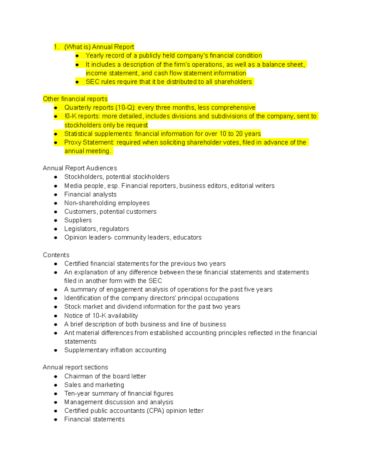 Annual Report 1 What Is Annual Report Yearly Record Of A Publicly