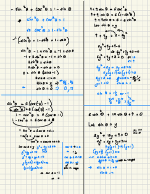 Pre calc trig 2 - Pre calc - sin O : E sin O = & at I or 3 Tan OI- So 2 ...