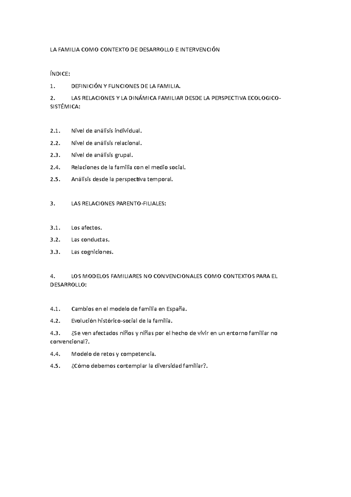 LA Familia COMO Contexto DE Desarrollo E Intervención - LA FAMILIA COMO CONTEXTO DE DESARROLLO E ...