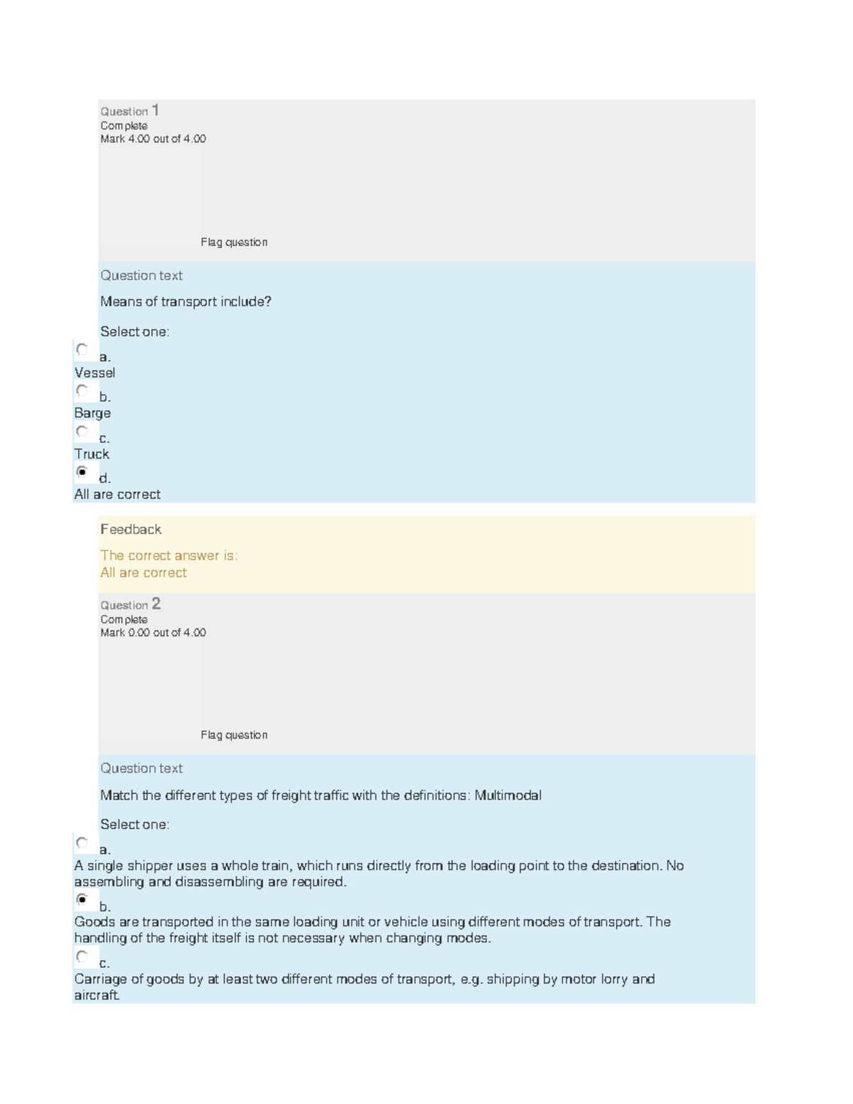 Pack-1ab 2ab Shortest Multimodal- Transport- Operation - Question 1 ...