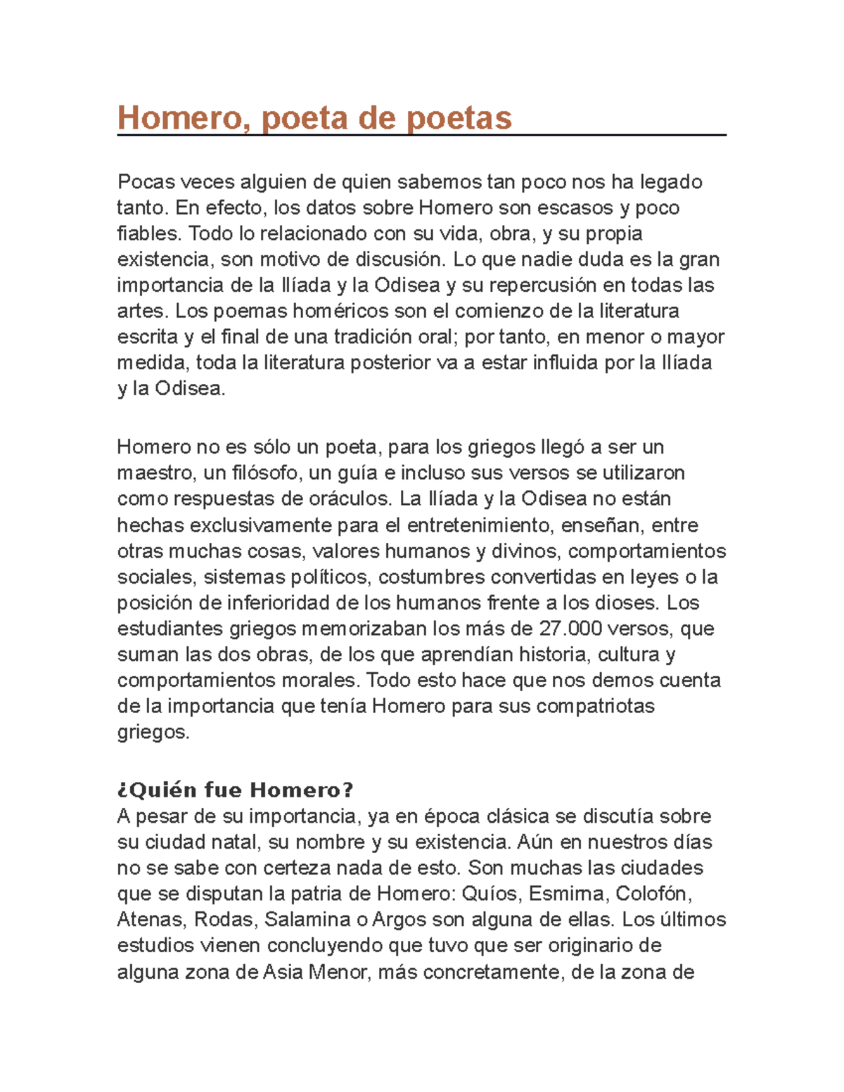 Homero Poema | La Odisea – LOCKL