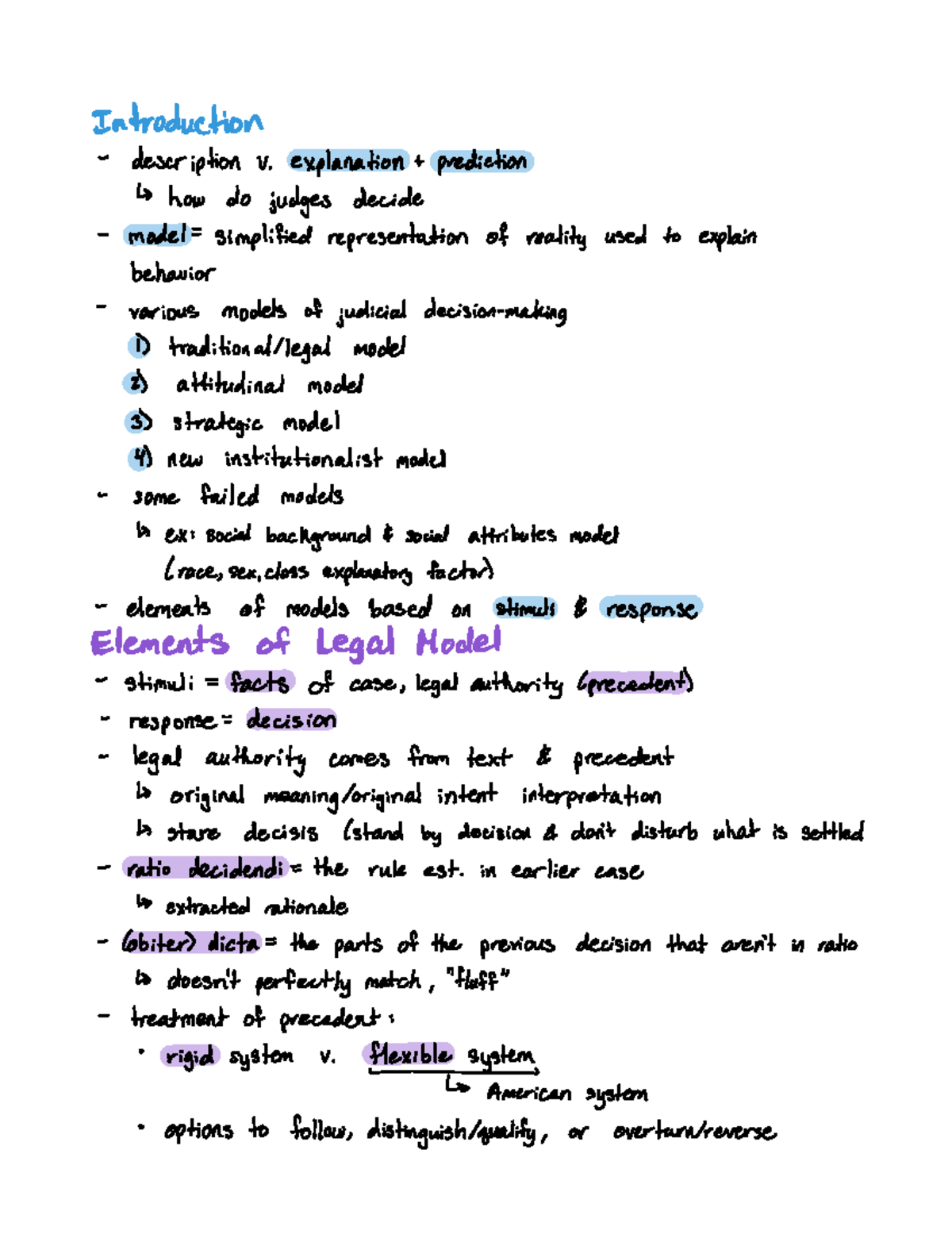 Legal or Traditional Model of Judicial Decision Making - Introduction ...