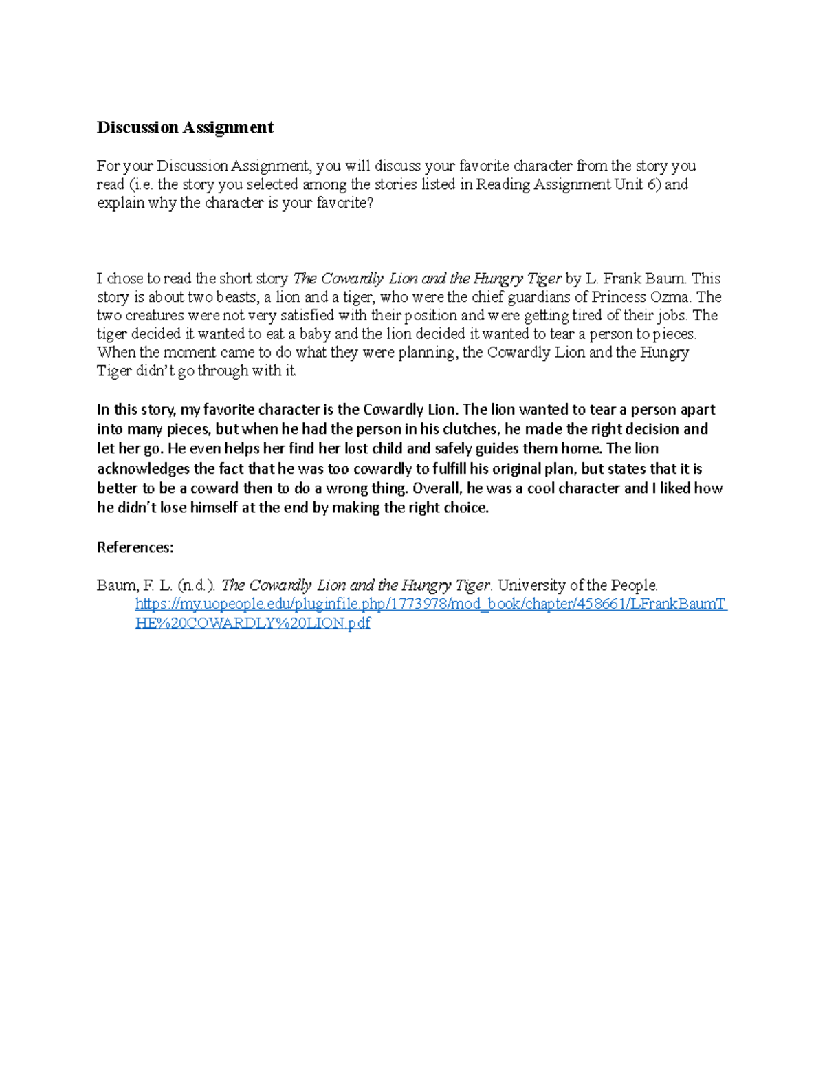 Unit 6 Discussion Assignment - Discussion Assignment For your Discussion Assignment, you will ...