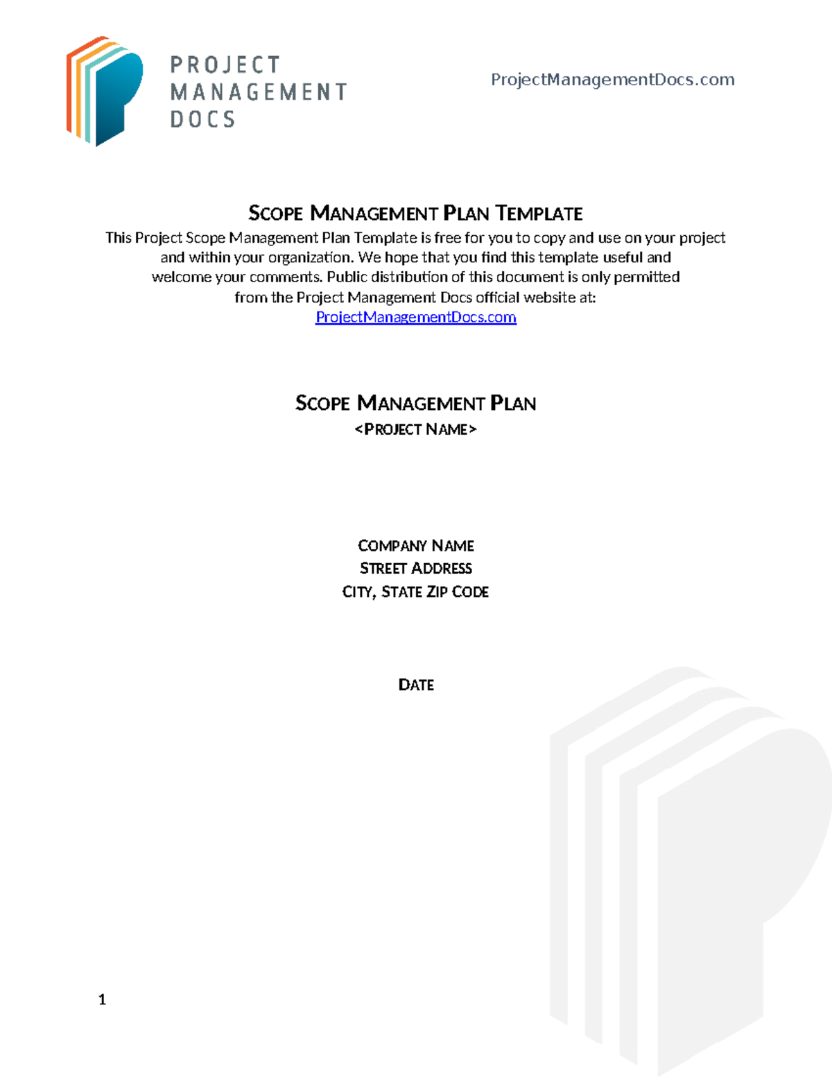 Scope-Management-Plan - SCOPE MANAGEMENT PLAN TEMPLATE This Project ...