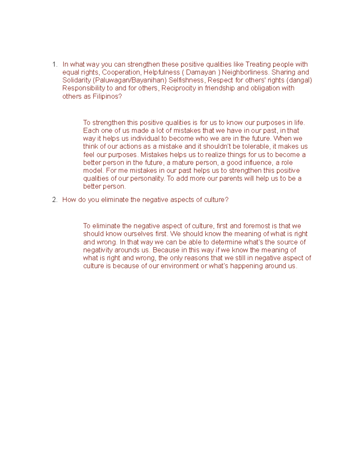 Midterm Activity 2 - aweare - In what way you can strengthen these ...