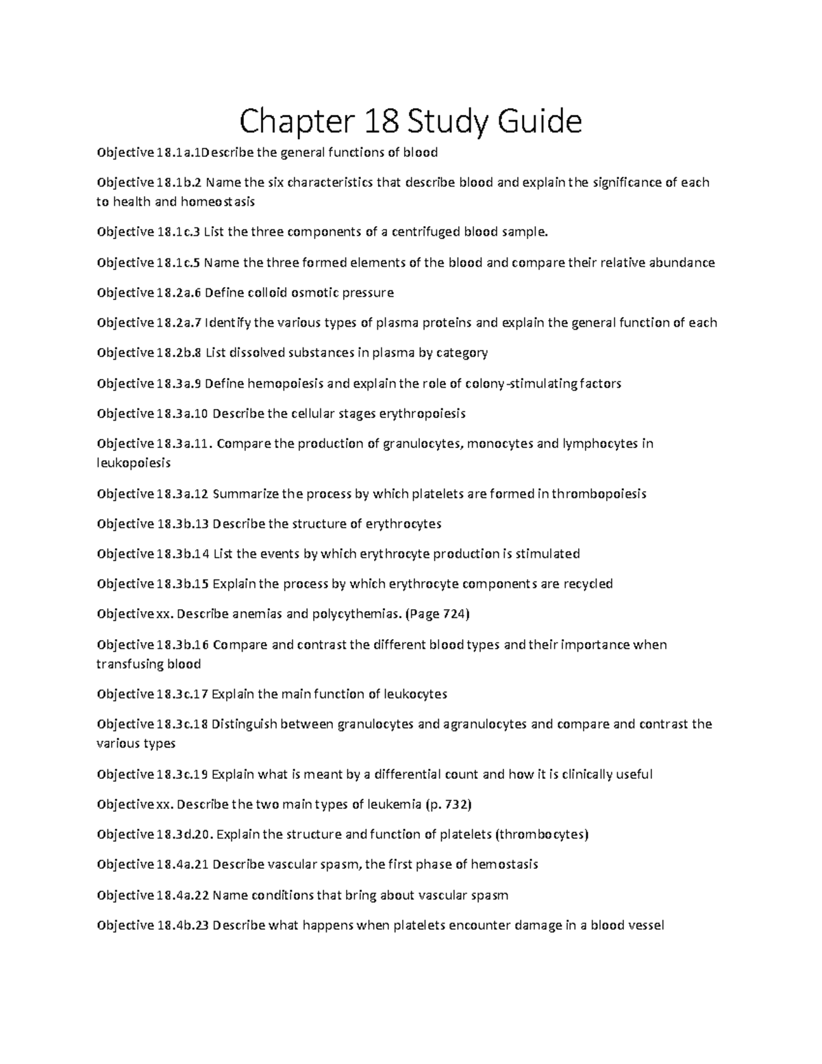 Chapter 18 Study Guide - Chapter 18 Study Guide Objective 18.1a the ...