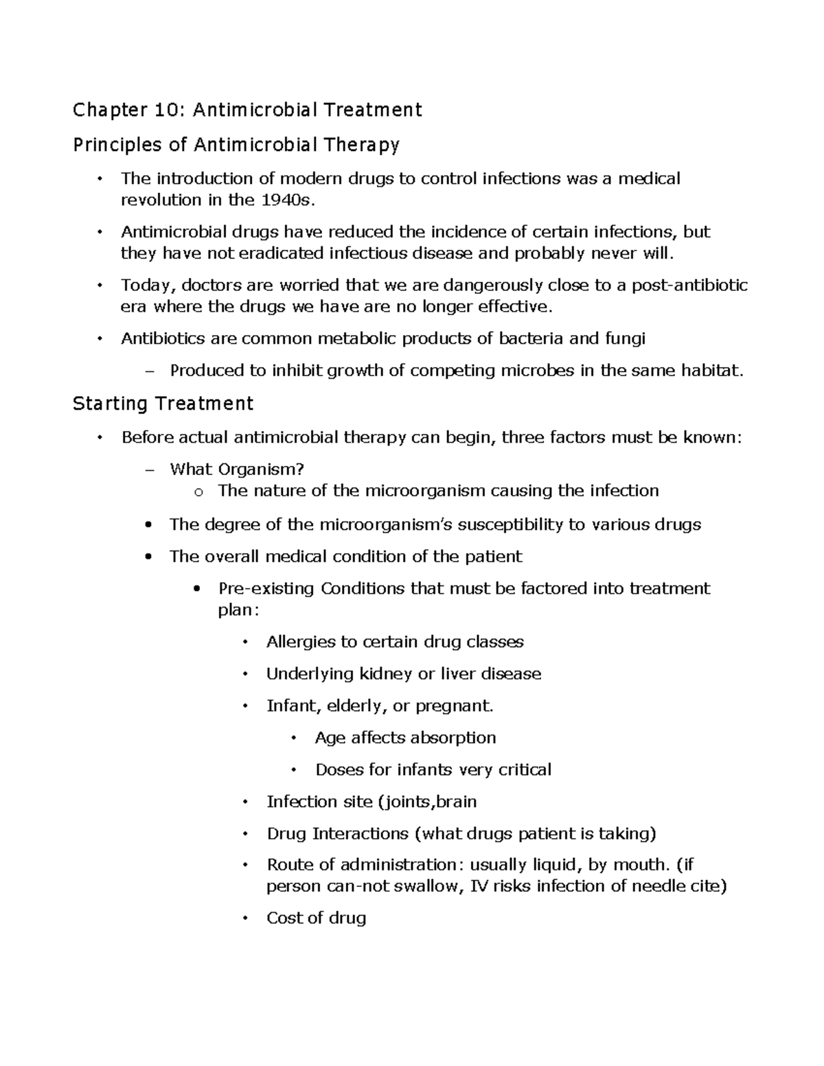 Chapter 10- Antimicrobial Treatment - Chapter 10: Antimicrobial ...
