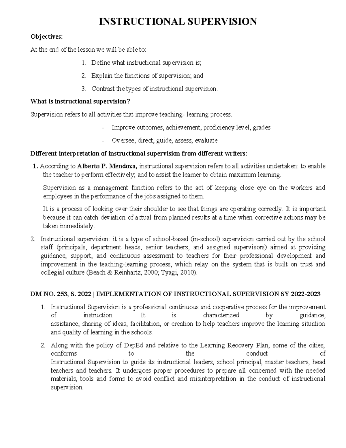 Instructional-supervision compress - INSTRUCTIONAL SUPERVISION ...