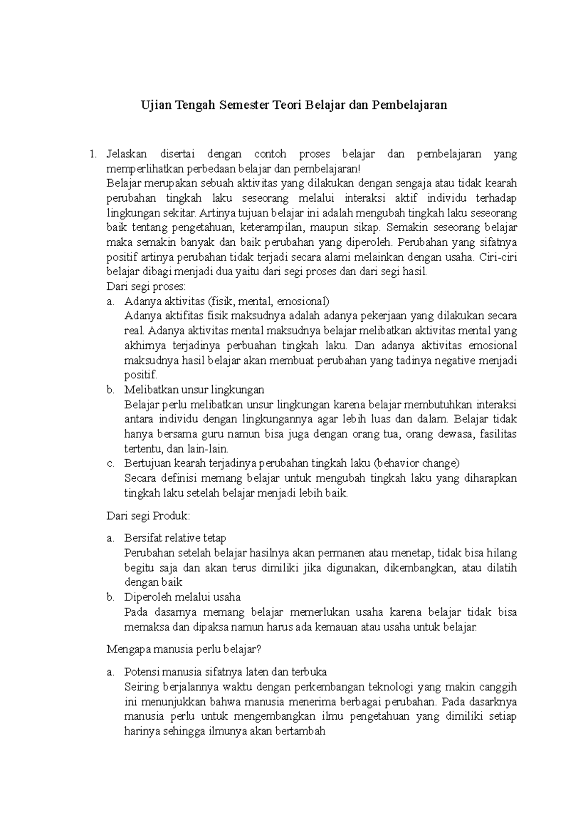 Teori belajar - Artinya tujuan belajar ini adalah mengubah tingkah laku ...