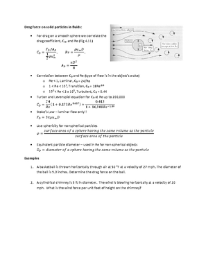 Fluids drag force - FLUID MECHANICS TUTORIAL No. 3 BOUNDARY LAYER ...