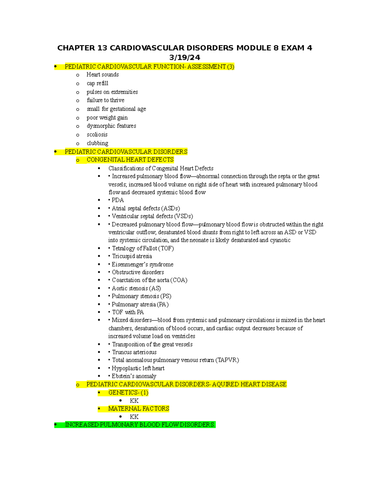 CH 13 Study Guide PEDS - Summary Pediatric Nursing - CHAPTER 13 ...