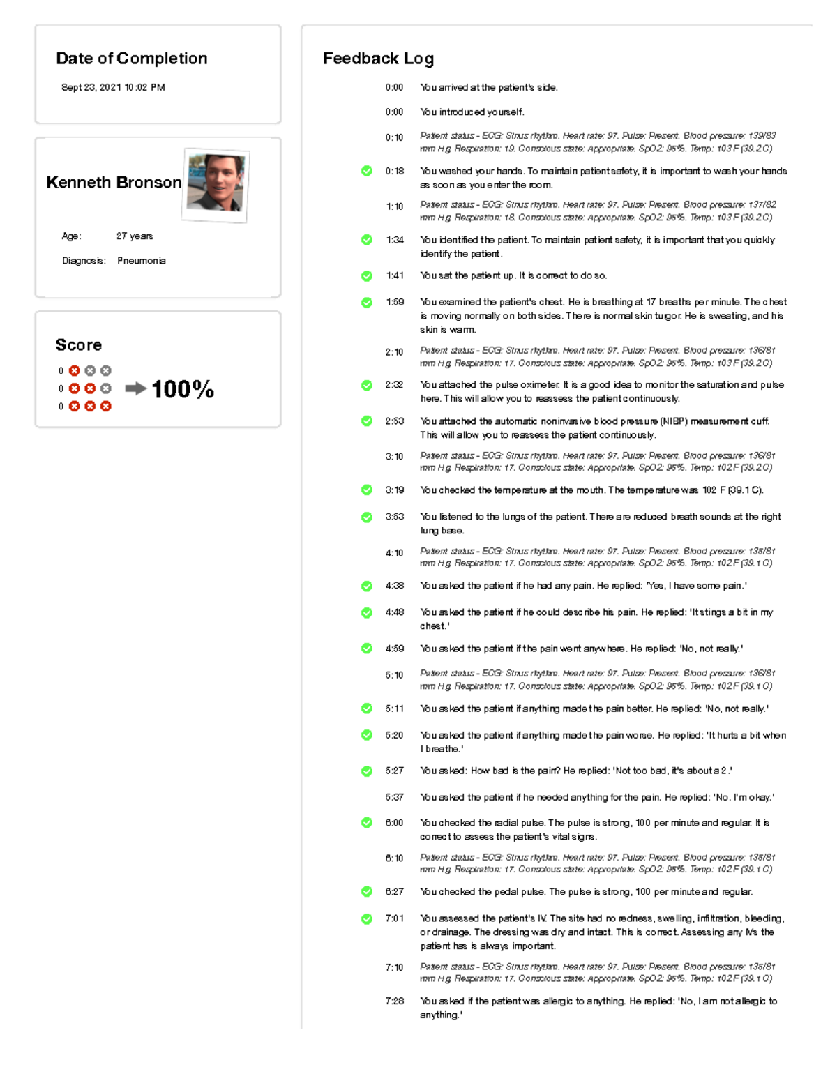 VSim Report- Kenneth - Date of Completion Sept 23, 2021 10:02 PM ...