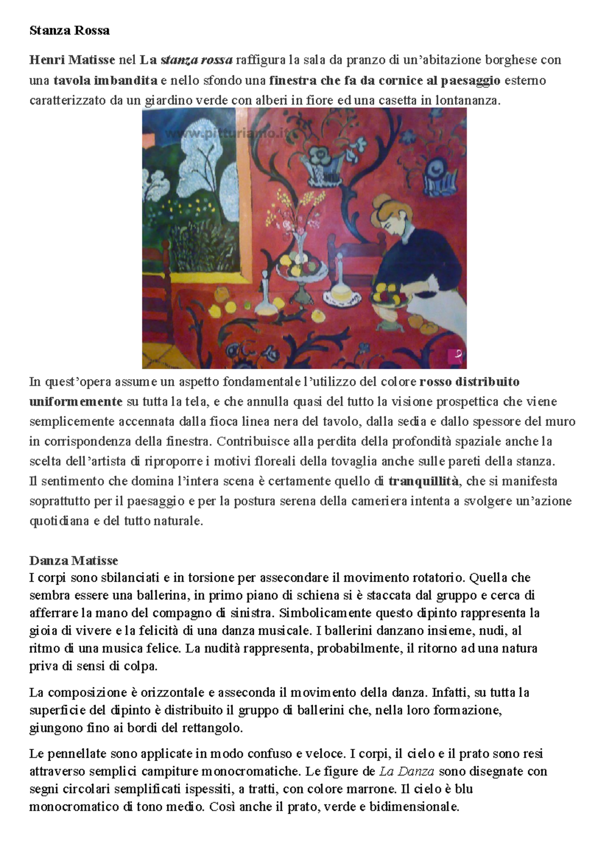 Analisi opere arte espressionismo art nouveau - Stanza Rossa Henri ...