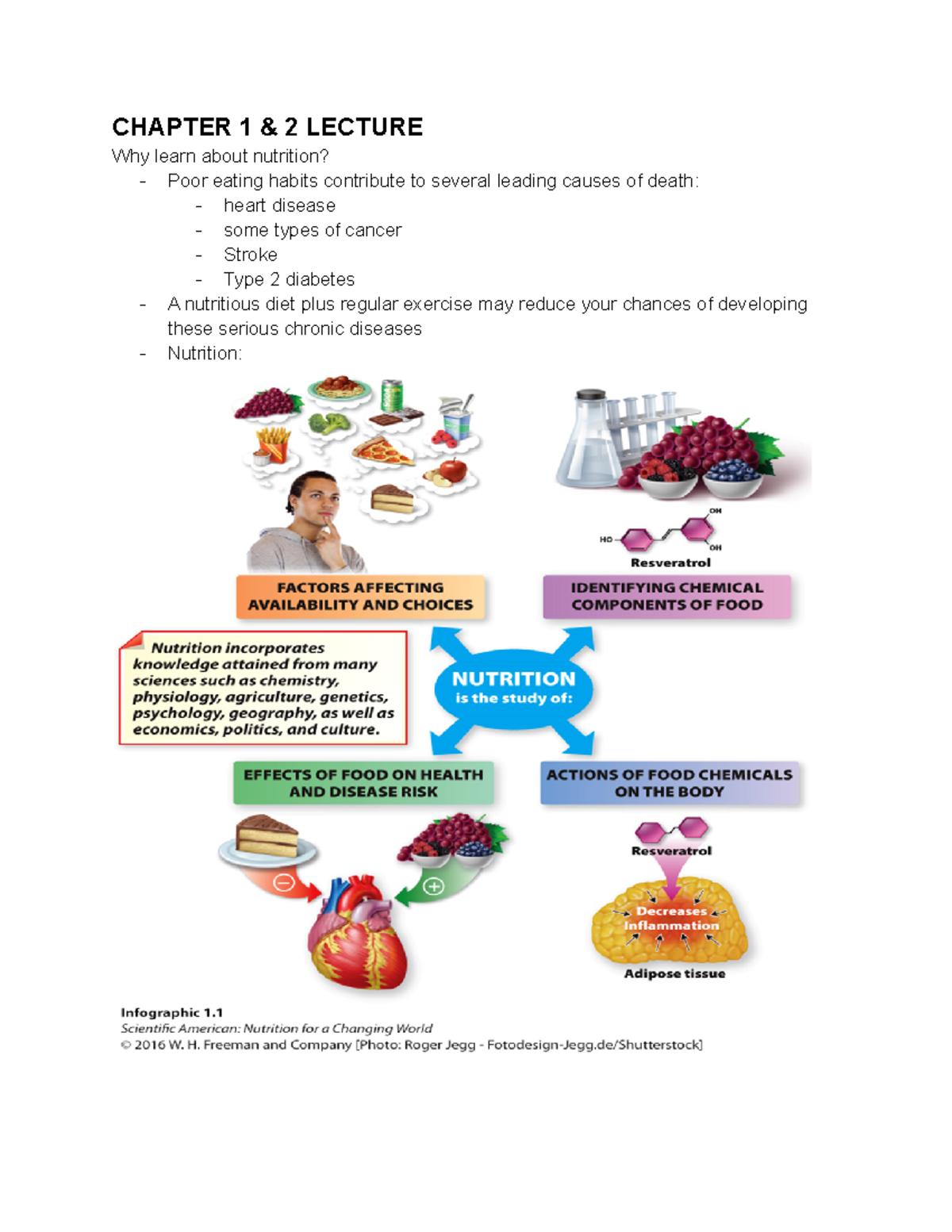 ESS3 CH 1 AND 2 - CHAPTER 1 & 2 LECTURE Why learn about nutrition ...