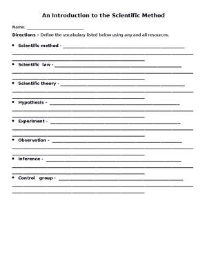 Scientific Method Notes - Studocu