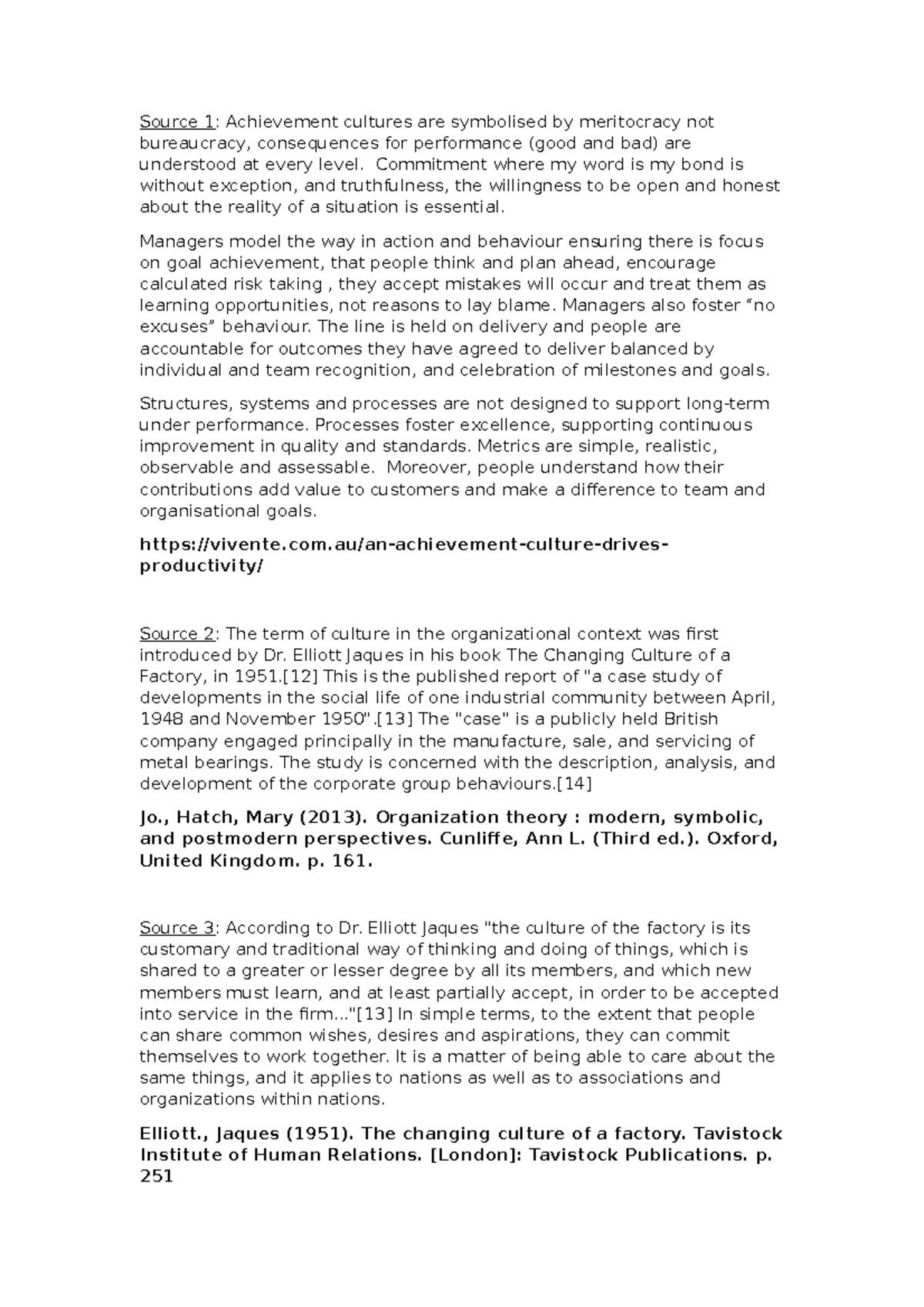 Achievement notes on culture 2017 - Source 1: Achievement cultures are ...