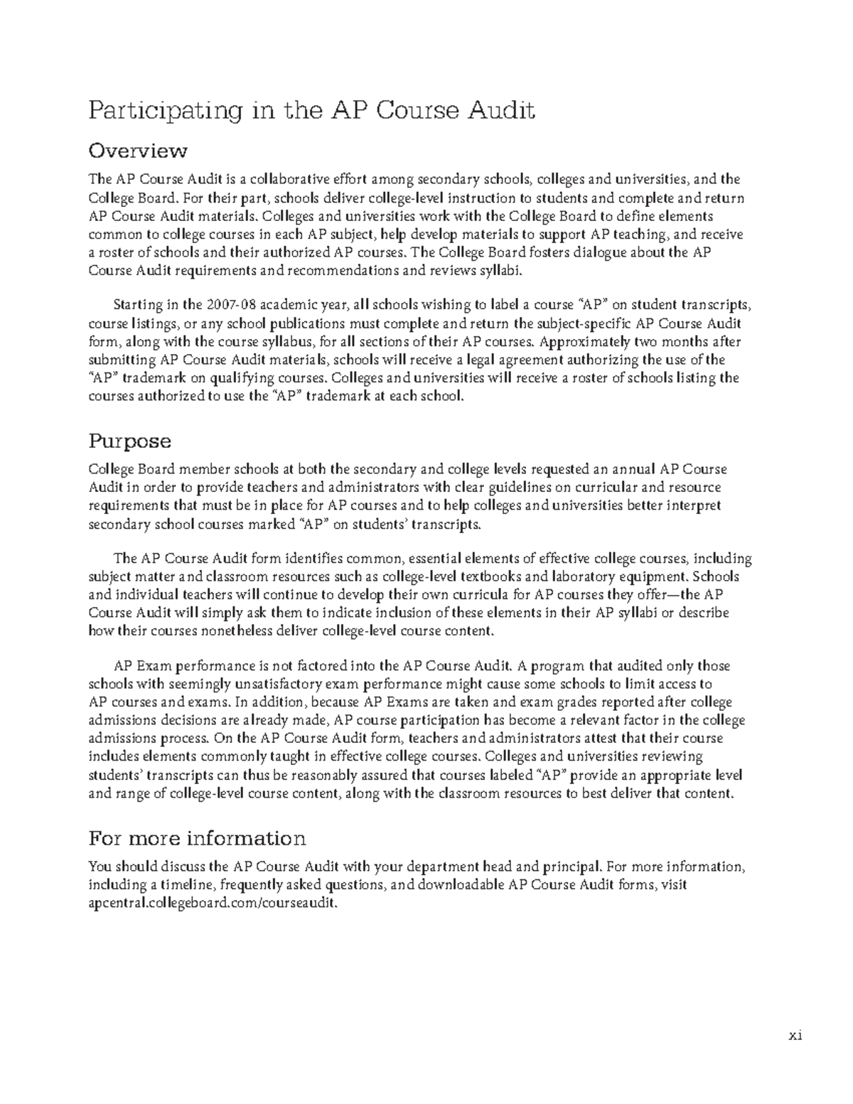 AP Course Audit Overview - Studocu