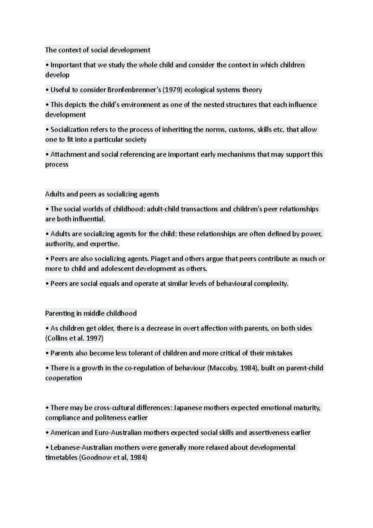 The context of social development - The context of social development ...