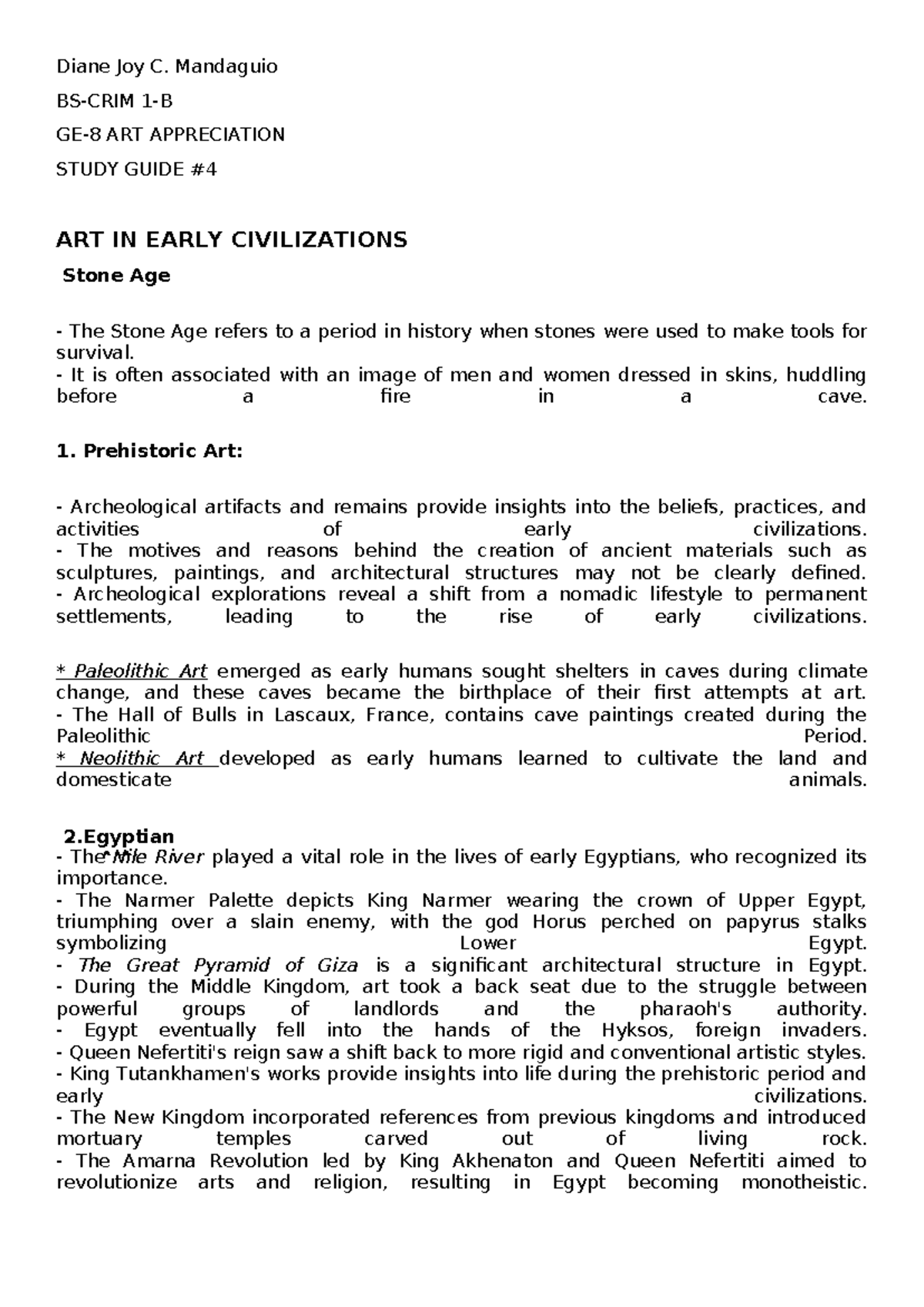 SG4 YAN - Diane Joy C. Mandaguio BS-CRIM 1-B GE-8 ART APPRECIATION ...