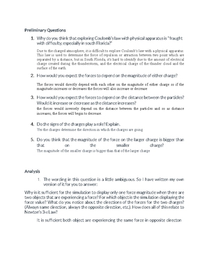 Lab Report 1 PHY2048L - Lab assignment for general physics lab - Lab ...