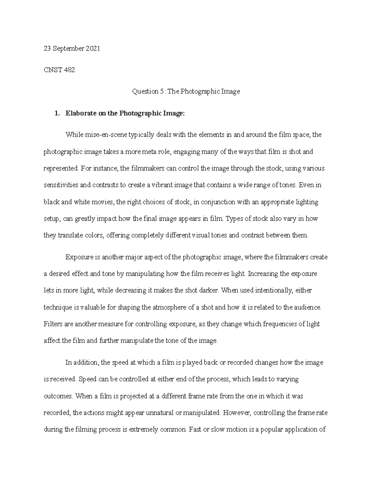 CNST 482 Question example - 23 September 2021 CNST 482 Question 5: The ...
